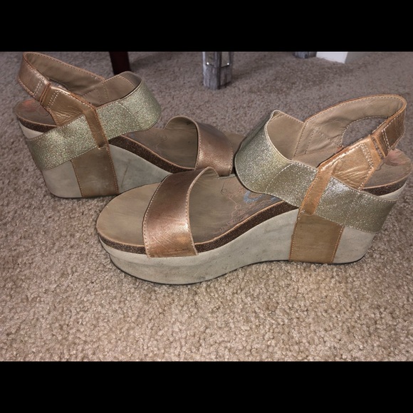 OTBT | Shoes | Otbt Metallic Wedges | Poshmark